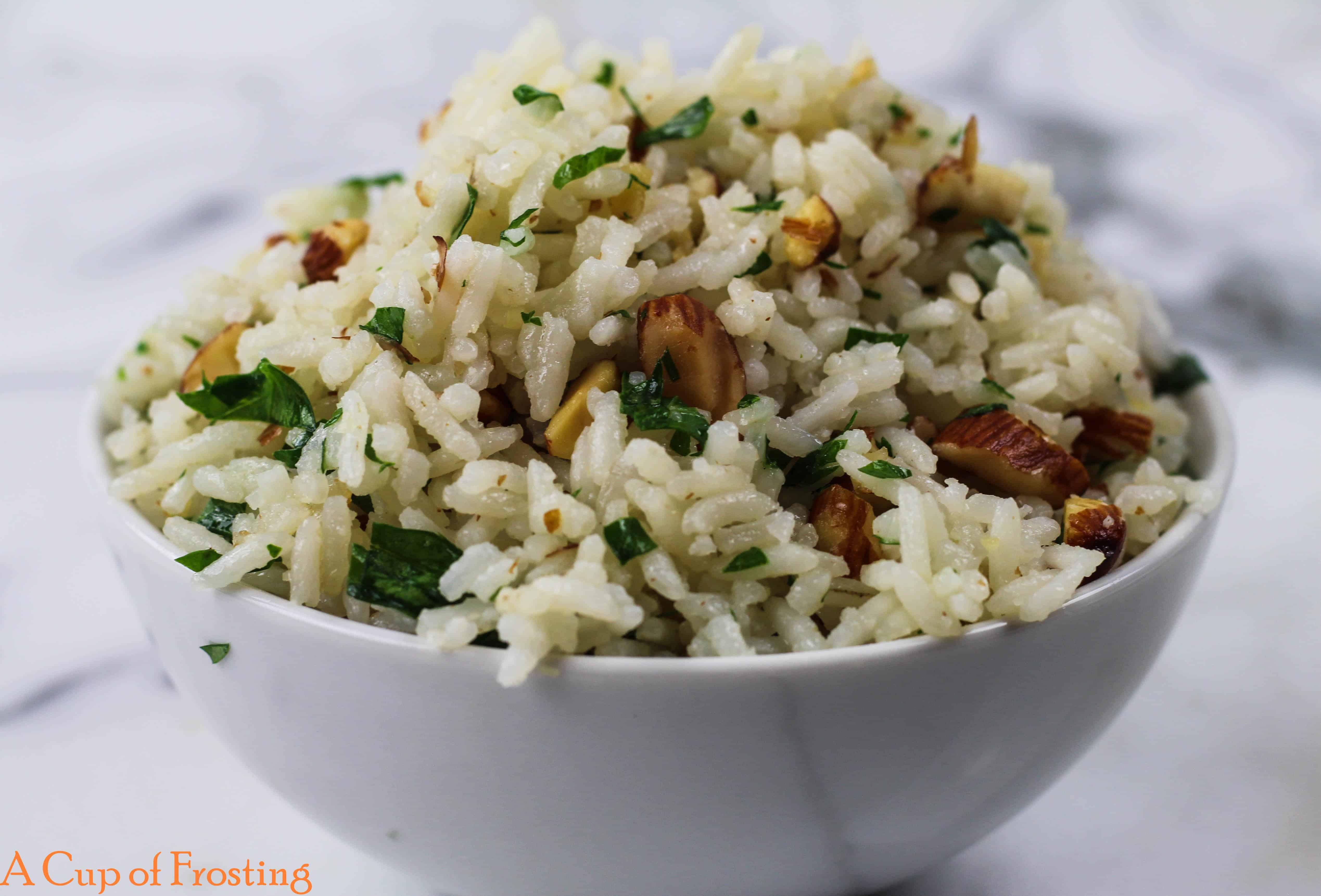 Easy Rice with Parsley and Walnuts - A Cup Of Frosting