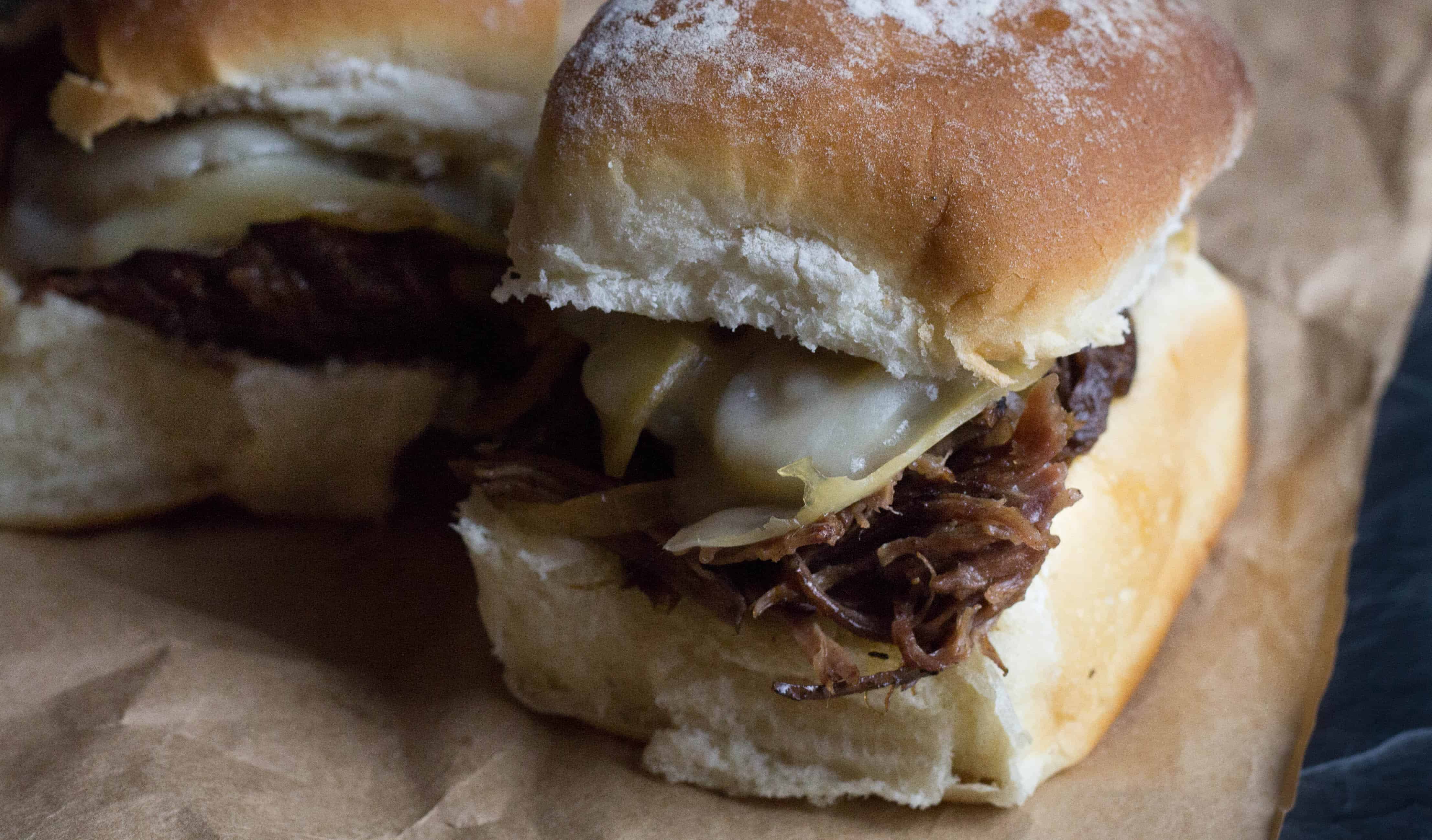 Spicy Beer Braised Beef Short Rib Sliders - A Cup Of Frosting